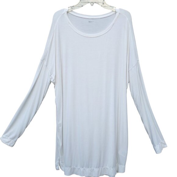 GAP Body | Tops | Gap Body Long Sleeve White Tunic Top Slit Sides ...